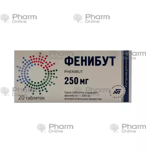 Fenibut 250 mg № 20 (Tabletlər)
