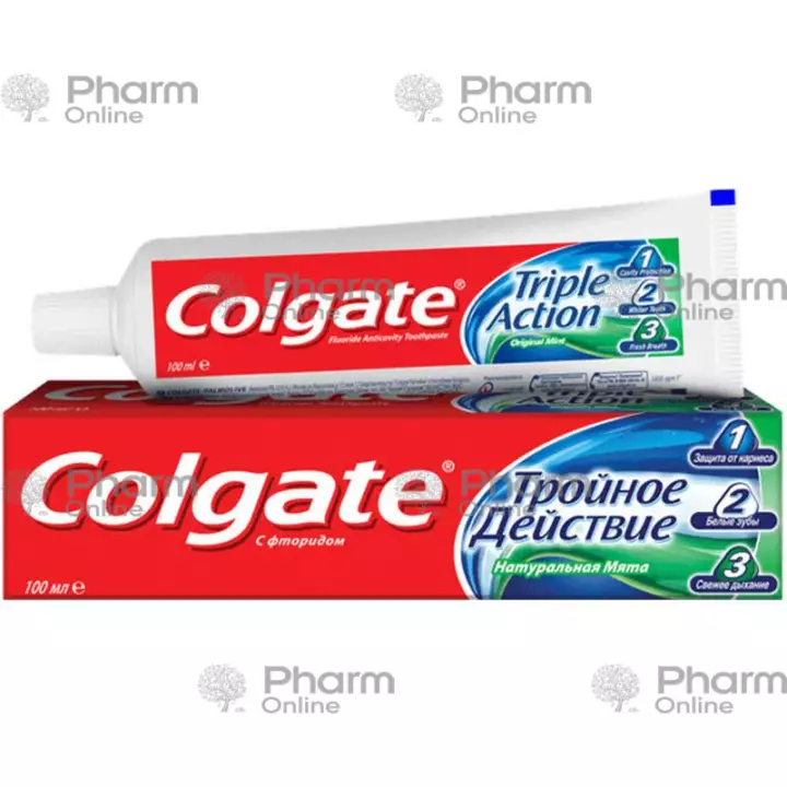 Diş pastası Colgate Triple Action 100ml qiyməti | Pharmastore