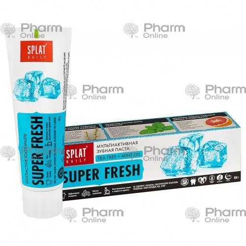 Diş pastası Splat Daily SUPER FRESH çay ağacı + nanə yağı ilə 100 qr ...
