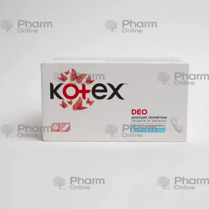 Gigiyenik gündəlik bez Kotex deo ultra nazik №56 qiyməti | Pharmastore