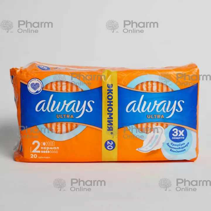 Gigiyenik ped Always ultra normal №20 qiyməti | Pharmastore