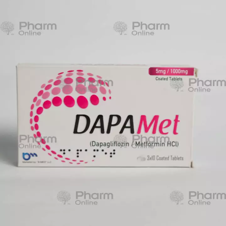 Dapamet 5 mg/1000 mg № 30 (Tablet) (Pakistan)